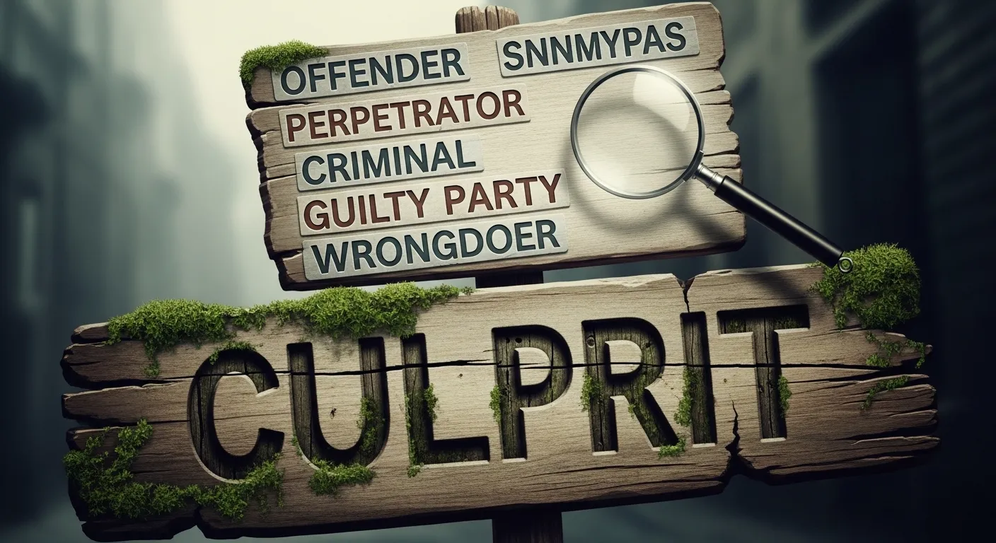 Synonyms for Culprit; 50 Powerful Alternatives With Meanings